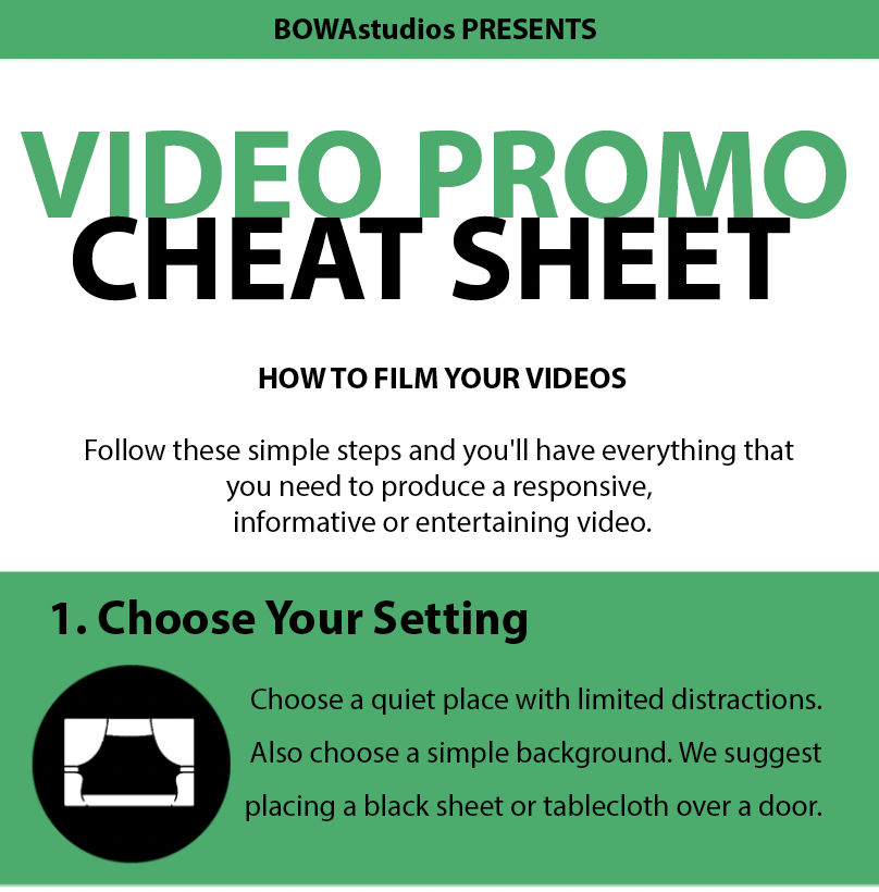 Video Promo Cheat Sheet – BOWAstudios